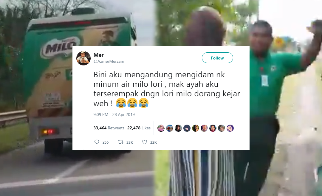 Bini Aku Mengidam Nak Minum Milo Lori - Dah Jumpa Terus Tahan - Haqem.my